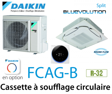 Daikin Cassette 8 voies «Round Flow» SPLIT FCAG35B monophasé