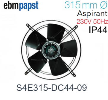 Ventilateur hélicoïde S4E315-DC44-09 de EBM-PAPST pour évaporateur ECO - Modèle DFE