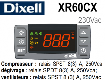 Régulateur digital XR60CX-5N0C0 de Dixell