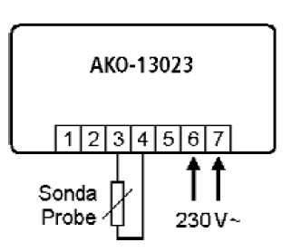 Thermomètre digital AKO 13023 avec 1 sonde NTC