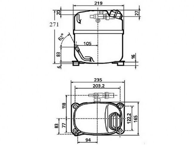 Compresseur Tecumseh CAJ4461Y - R134a