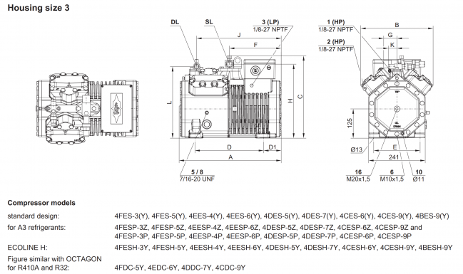 Compresseur semi-hérmetique à piston 2EES-2Y de BITZER - ECOLINE