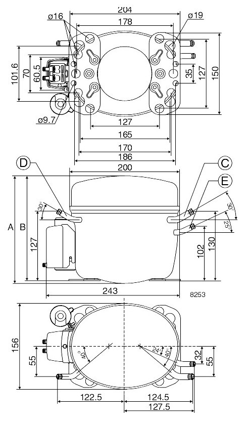 Compresseur Danfoss FR10G - R134a