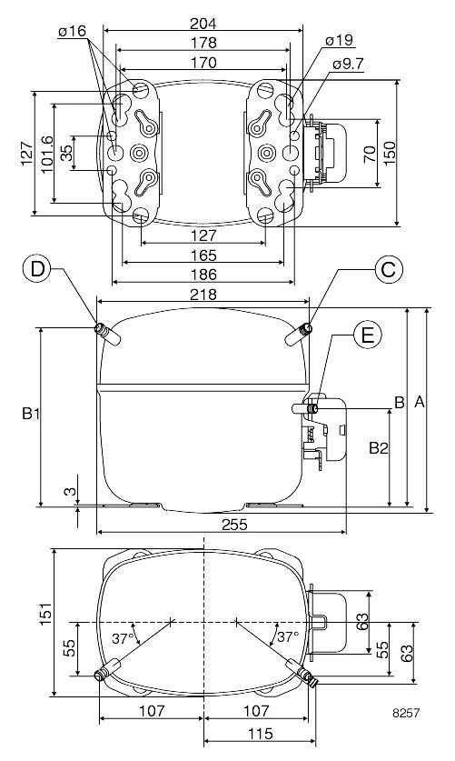 Compresseur Danfoss SC18G - R134a