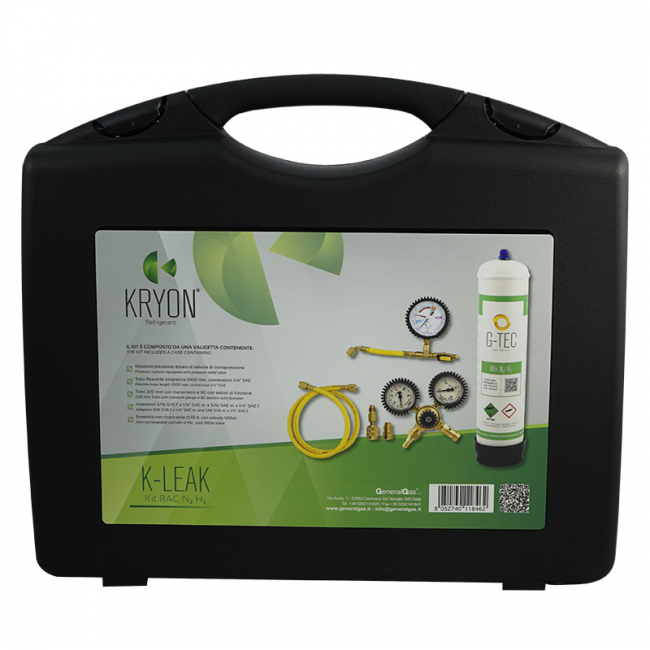 K-Leak - Kit pressurisation N2 / H2 pour systèmes de réfrigération et de climatisation