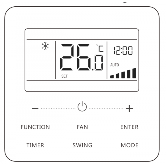 Télécommande filaire XE7A-24/HC de Gree