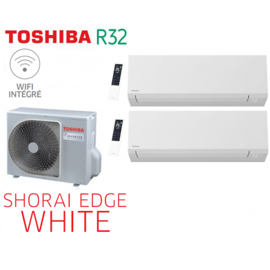 Toshiba SHORAI EDGE WHITE Bi-Split RAS-2M14G3AVG-E + 1 RAS-M05G3KVSG-E + 1 RAS-B10G3KVSG-E ...