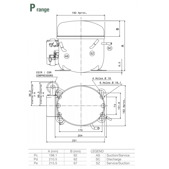 Compresseur Cubigel GP14TB - R134a