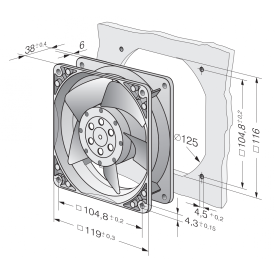 Ventilateur Axial 4650N de EBM-PAPST