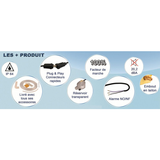 Mini Climatiseur Mini FLOWATCH®1 EVO | Mini Pompe De Relevage Siccom Flowatch Silence Dt20