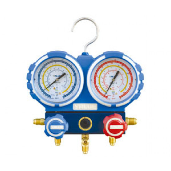 Coffret manomètre 2 voies avec voyant et flexible R32 - 120 cm ...