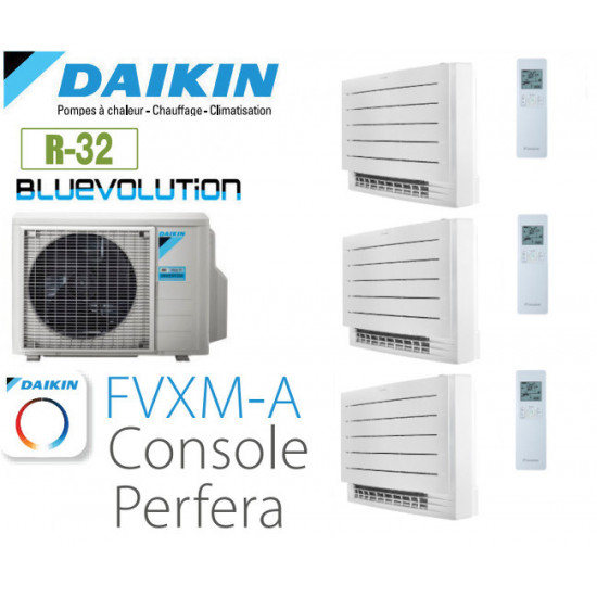 Daikin Console Perfera Trisplit 3MXM52A8 + 3 CVXM20B - R-32 - Multi ...
