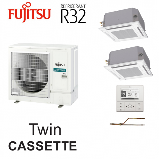Fujitsu Twin Cassette Compact ACY100K-KM + 2 AUY50KIS-KV - Climatiseurs