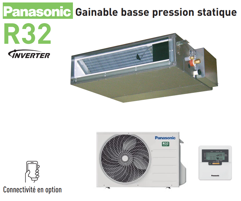 Gainable Inverter basse pression statique KIT-Z25-UD3 R32